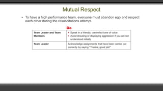Effective High Performance Team Dynamics for Code Blue Team | PPTX