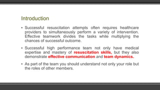 Effective High Performance Team Dynamics for Code Blue Team | PPTX