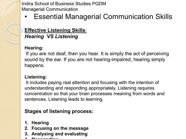 Effective and Ineffective Listening Skills | PPTX