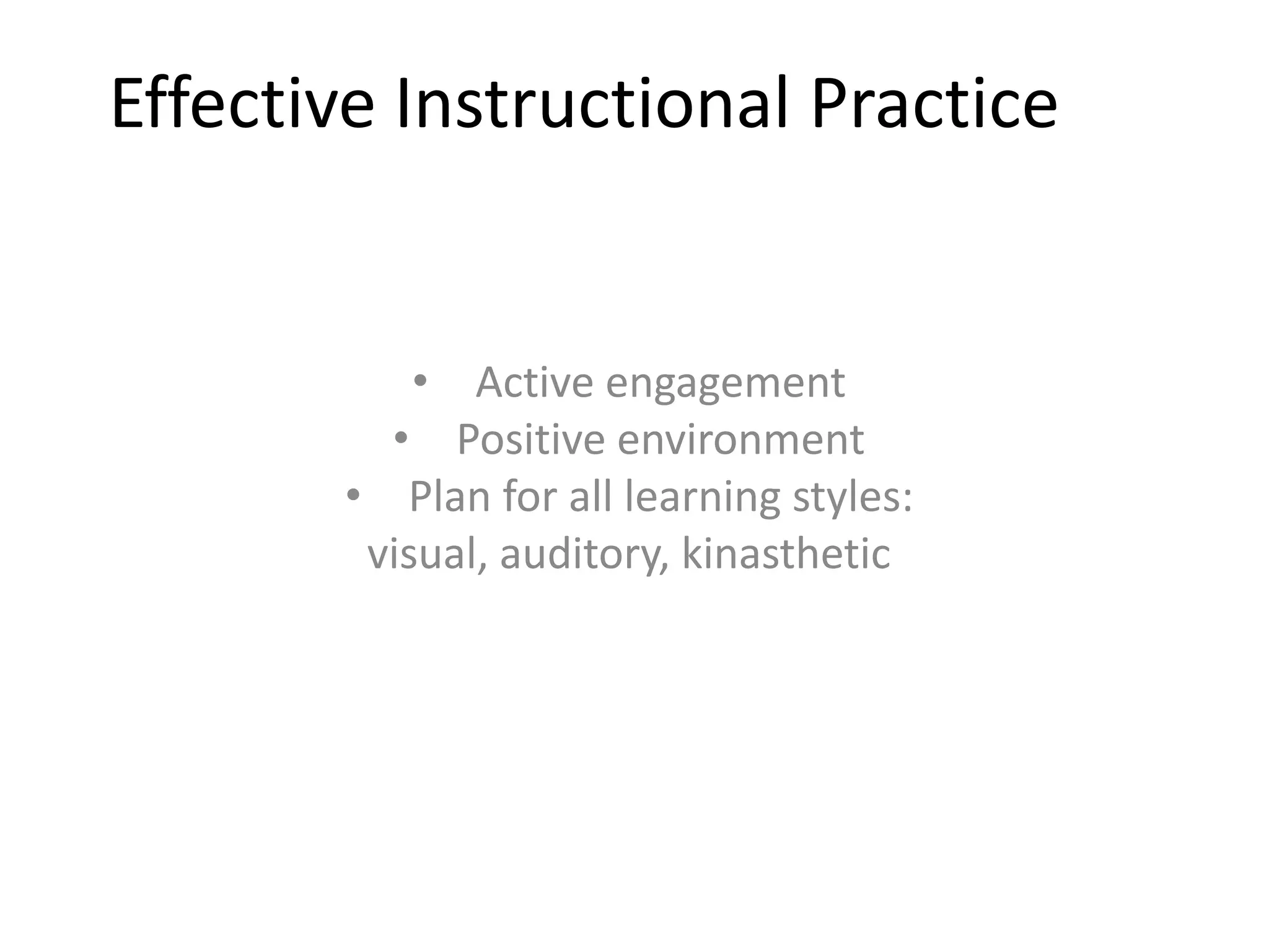 Effective Instructional Practice | PPT