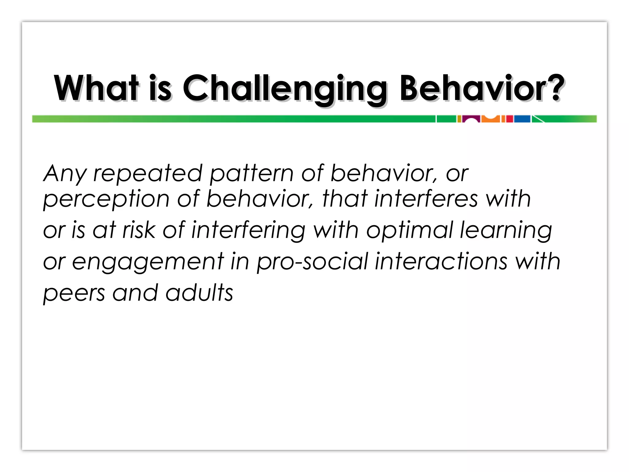 Effective instruction challenging behavior (revised) | PPT