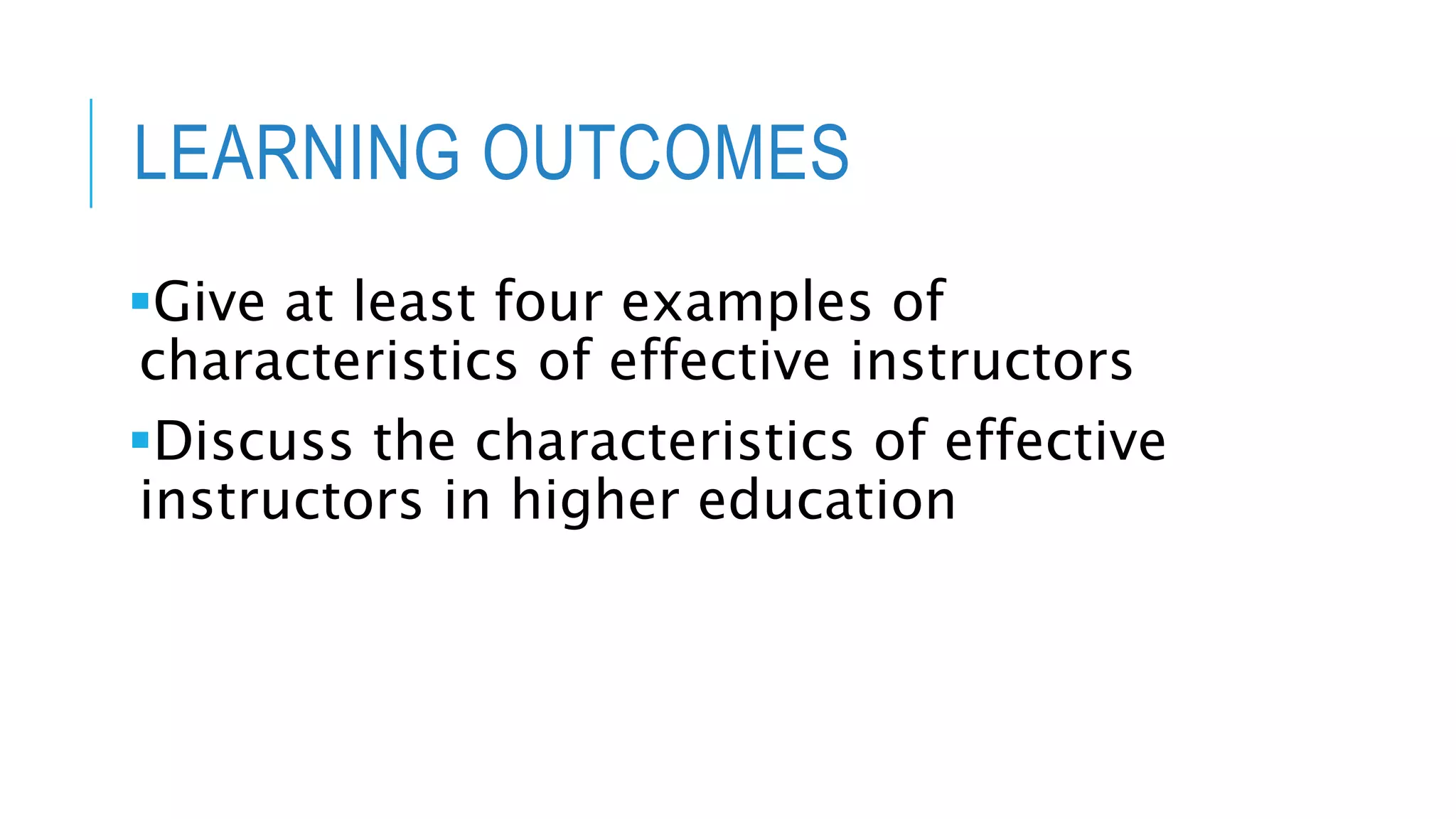 Effective instructors | PPT | Free Download