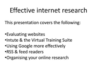 Internet Research