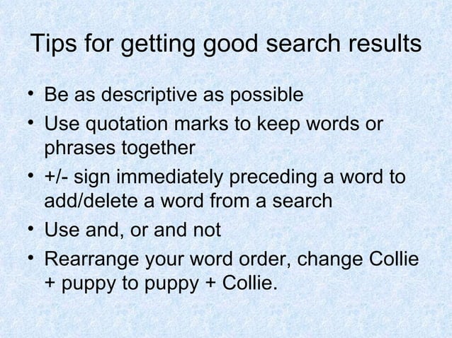 Effective internet research | PPT