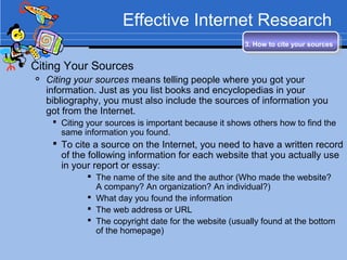 Effective Internet Research | PPT