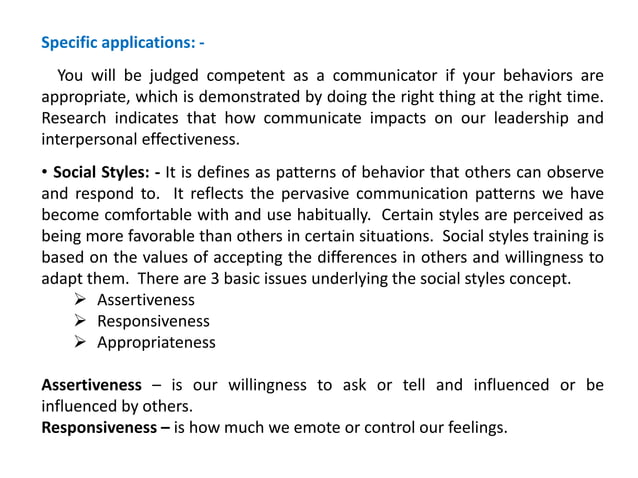 Effective interpersonal communication in organizations(unit 3) | PPTX