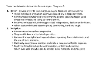 Effective interpersonal communication in organizations(unit 3) | PPTX