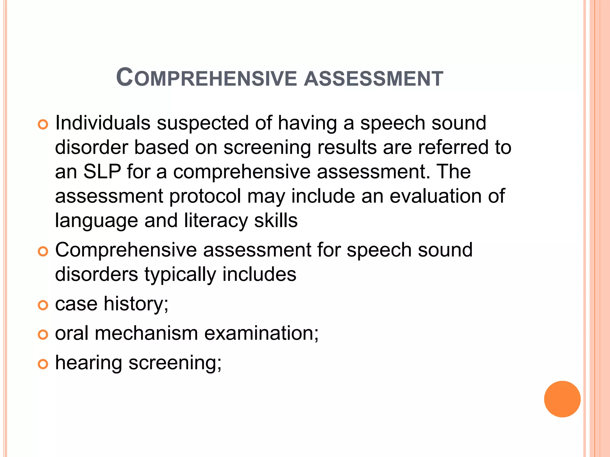 Speech sound disorder | PPTX