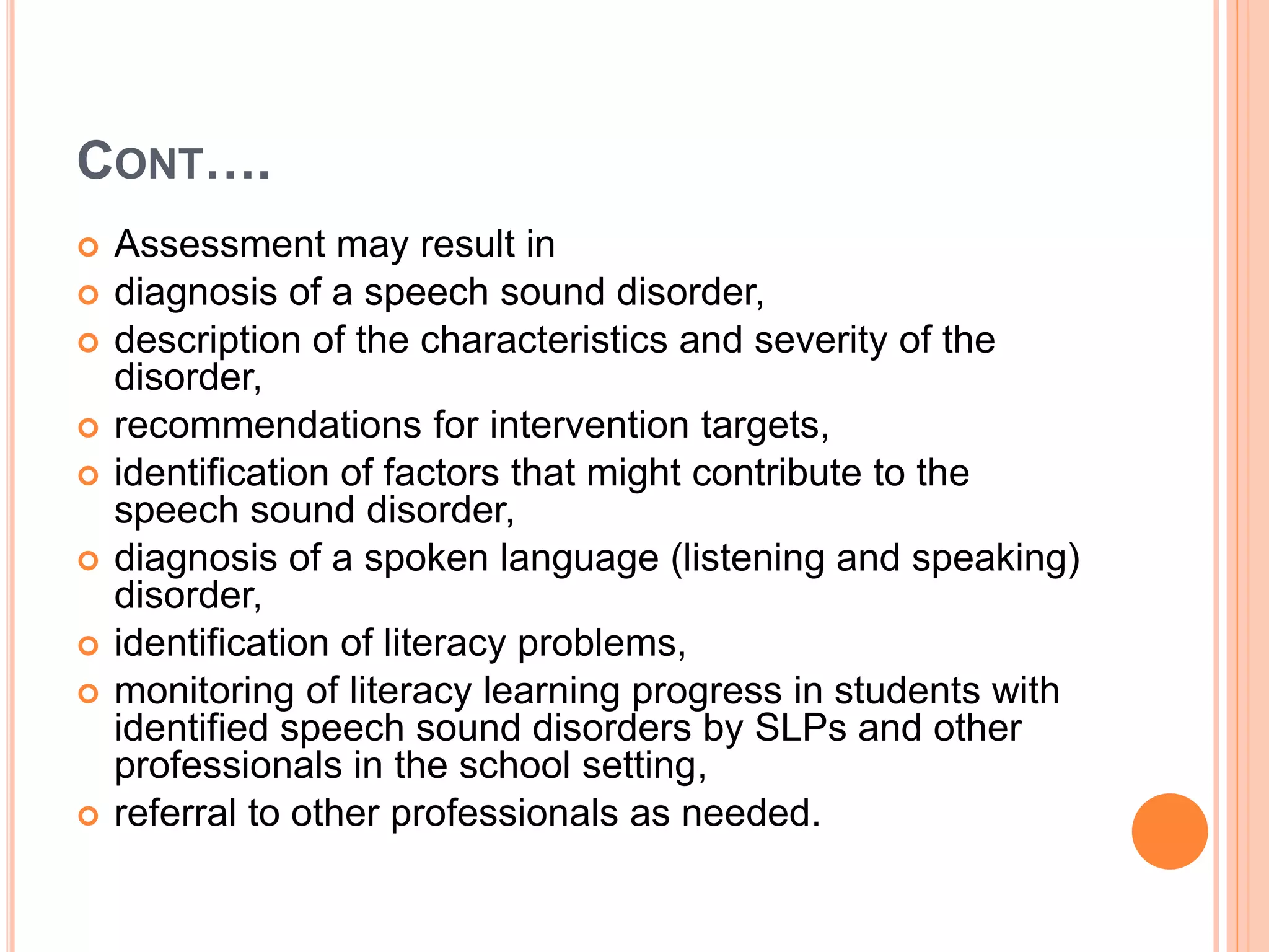 Speech sound disorder | PPTX