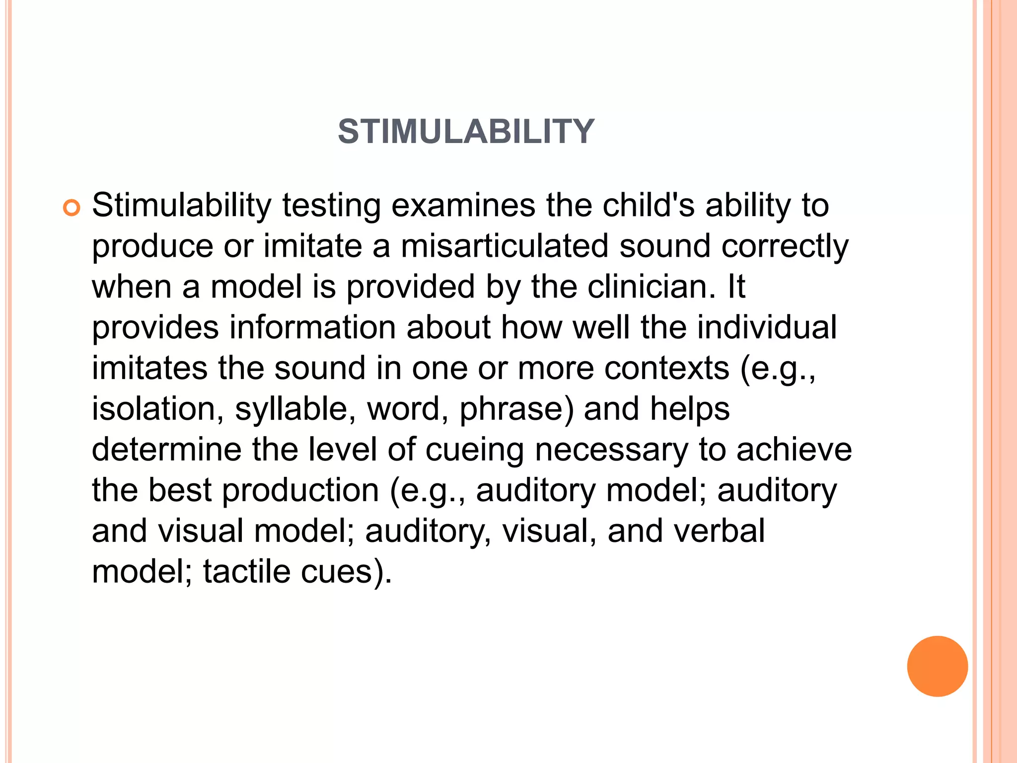Speech sound disorder | PPTX