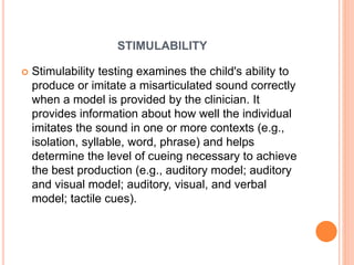 Speech sound disorder | PPTX