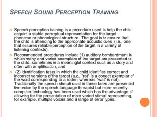 Speech sound disorder | PPTX