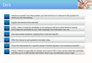 Conducting Effective interview | PPTX