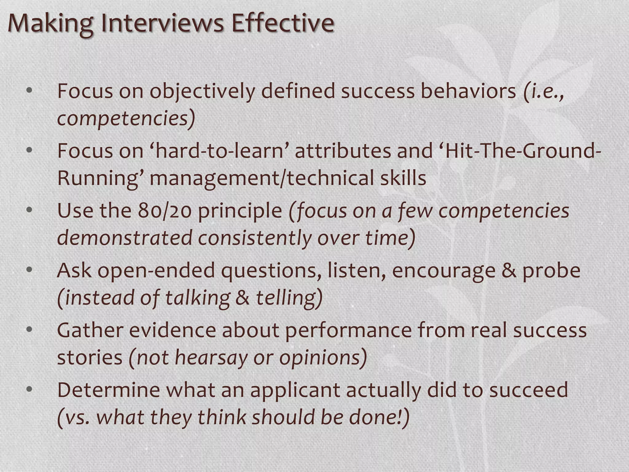 Effective interviewing skills | PPTX