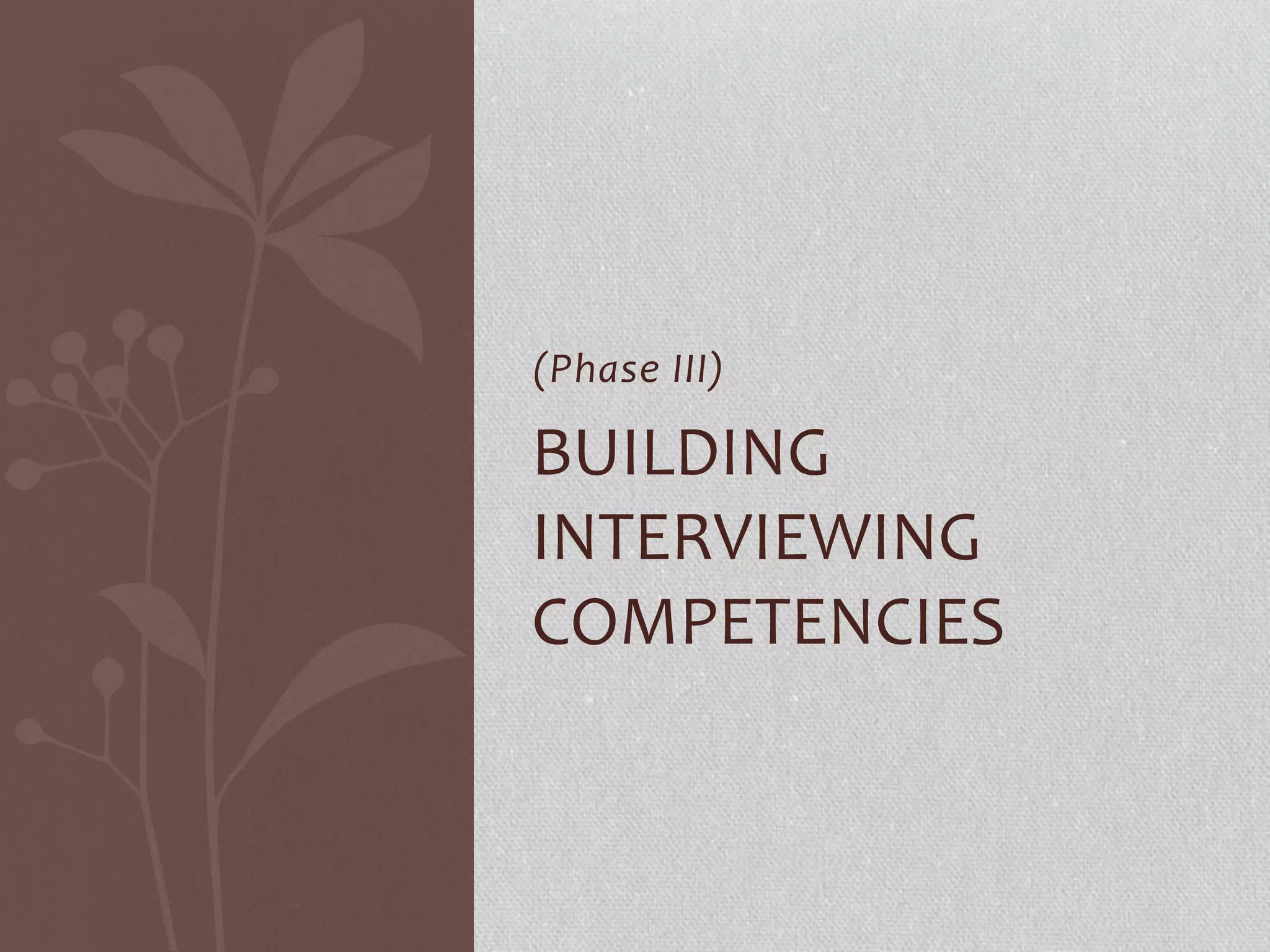 Effective interviewing skills | PPTX