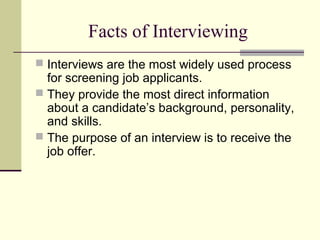 Effective interviewing techniques | PPT