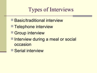 Effective interviewing techniques | PPT
