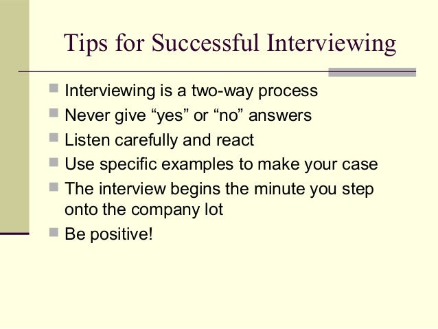 Effective interviewing techniques