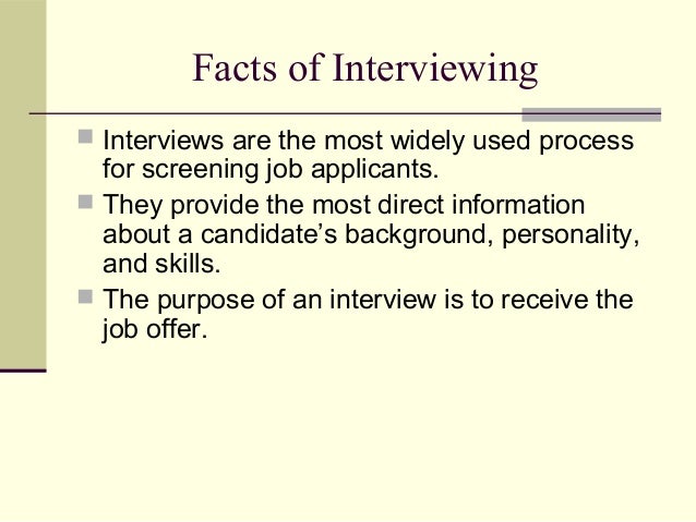 Effective interviewing techniques
