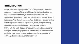 Effective Interview Techniques for Identifying High-Potential ...