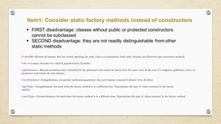 Effective Java. By materials of Josch Bloch's book | PPT