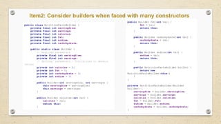 Effective Java. By materials of Josch Bloch's book | PPT