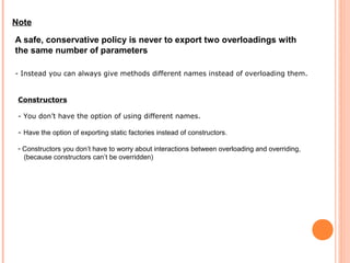 Effective Java - Design Method Signature Overload Varargs | PPT