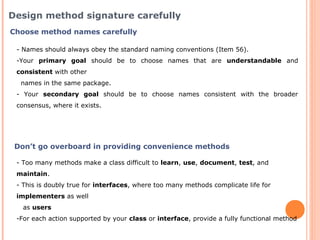 Effective Java - Design Method Signature Overload Varargs | PPT