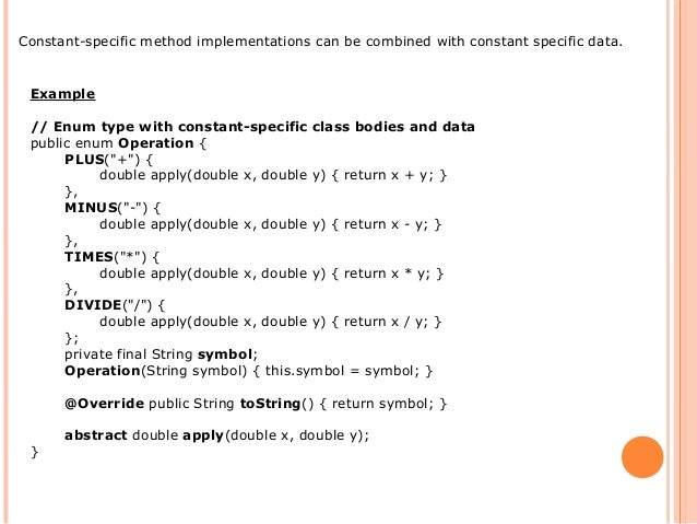 Effective Java Enum And Annotations