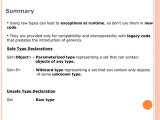 Effective Java - Generics | PPT