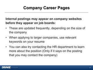 Effective Job Search Using Online Tools | PPTX