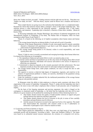 Effective leadership tool for achieving political stability and ...