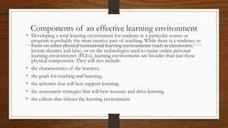 Effective learning environment by Dr.Shazia Zamir | PPTX