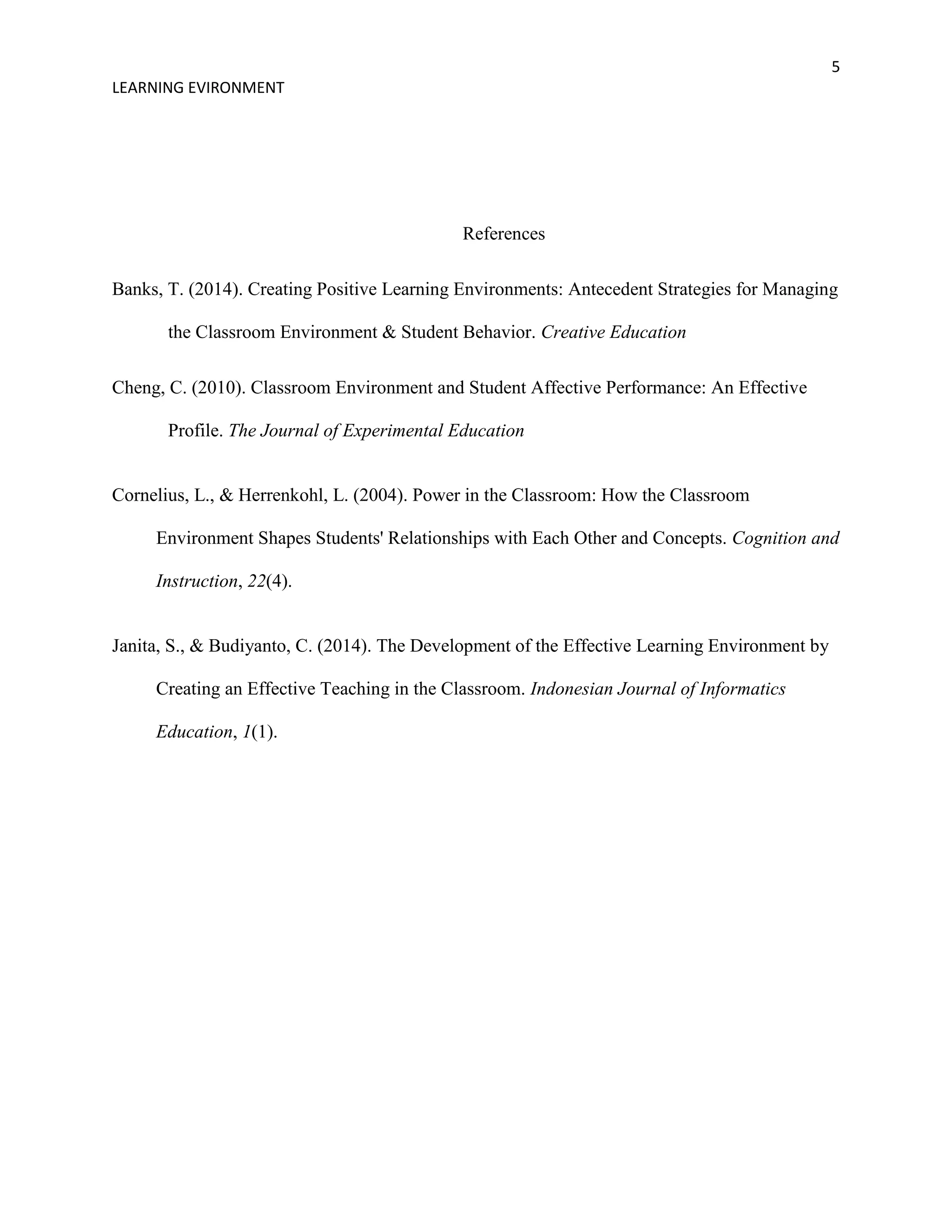 Effective Learning Environment.docx