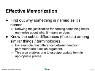 Effective Learning (& Teaching) | PPT