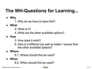 Effective Learning (& Teaching) | PPT