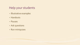 Effective lecturing | PPTX