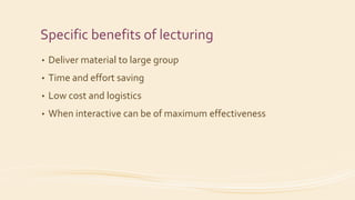 Effective lecturing | PPTX