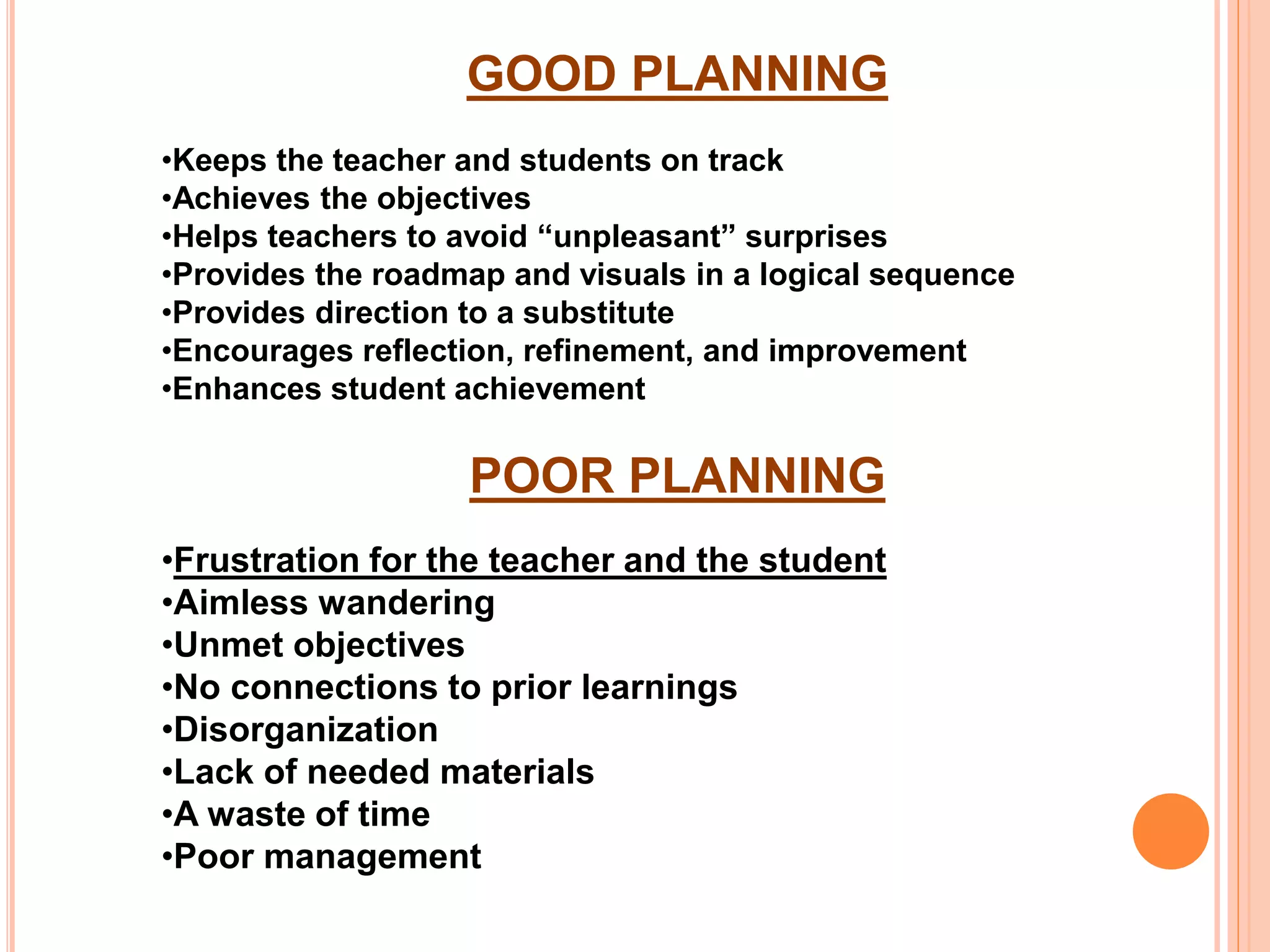 Effective lesson planning | PPTX
