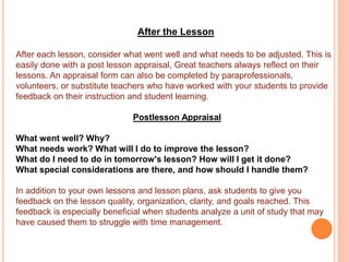 Effective lesson planning | PPTX