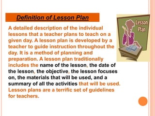 Effective lesson planning | PPTX