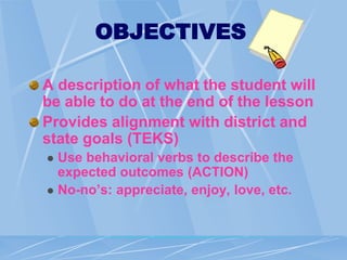 effective lesson planning.ppt | Educational Assessment | Education