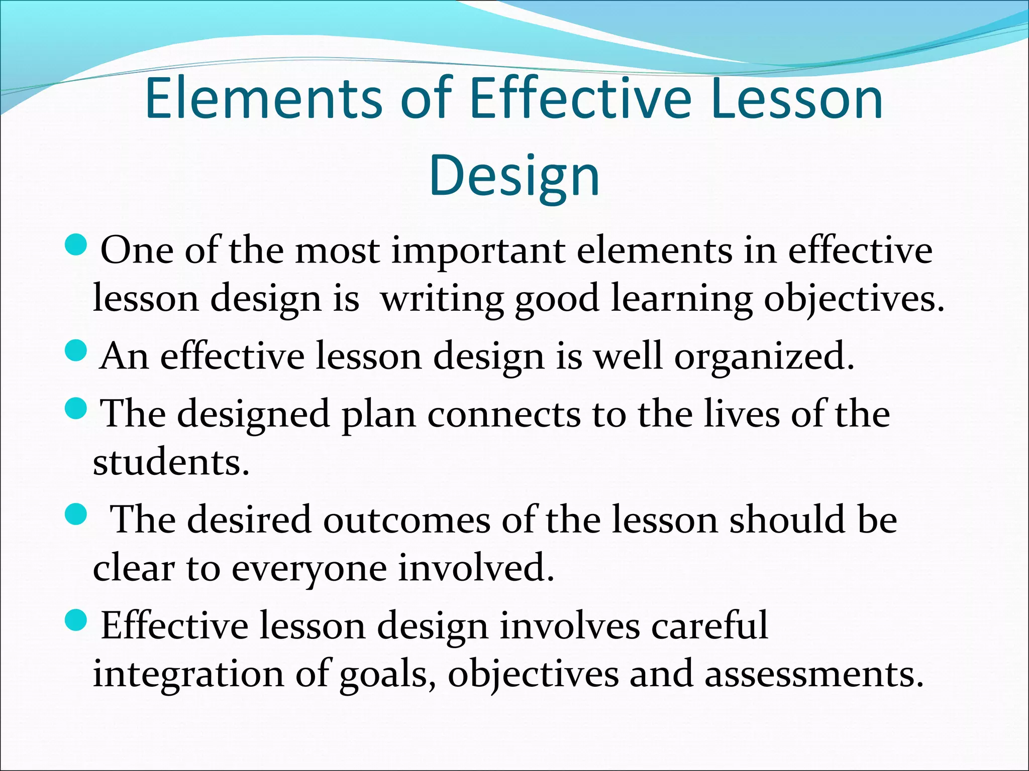 Effective lessonplanninganddesign | PPT