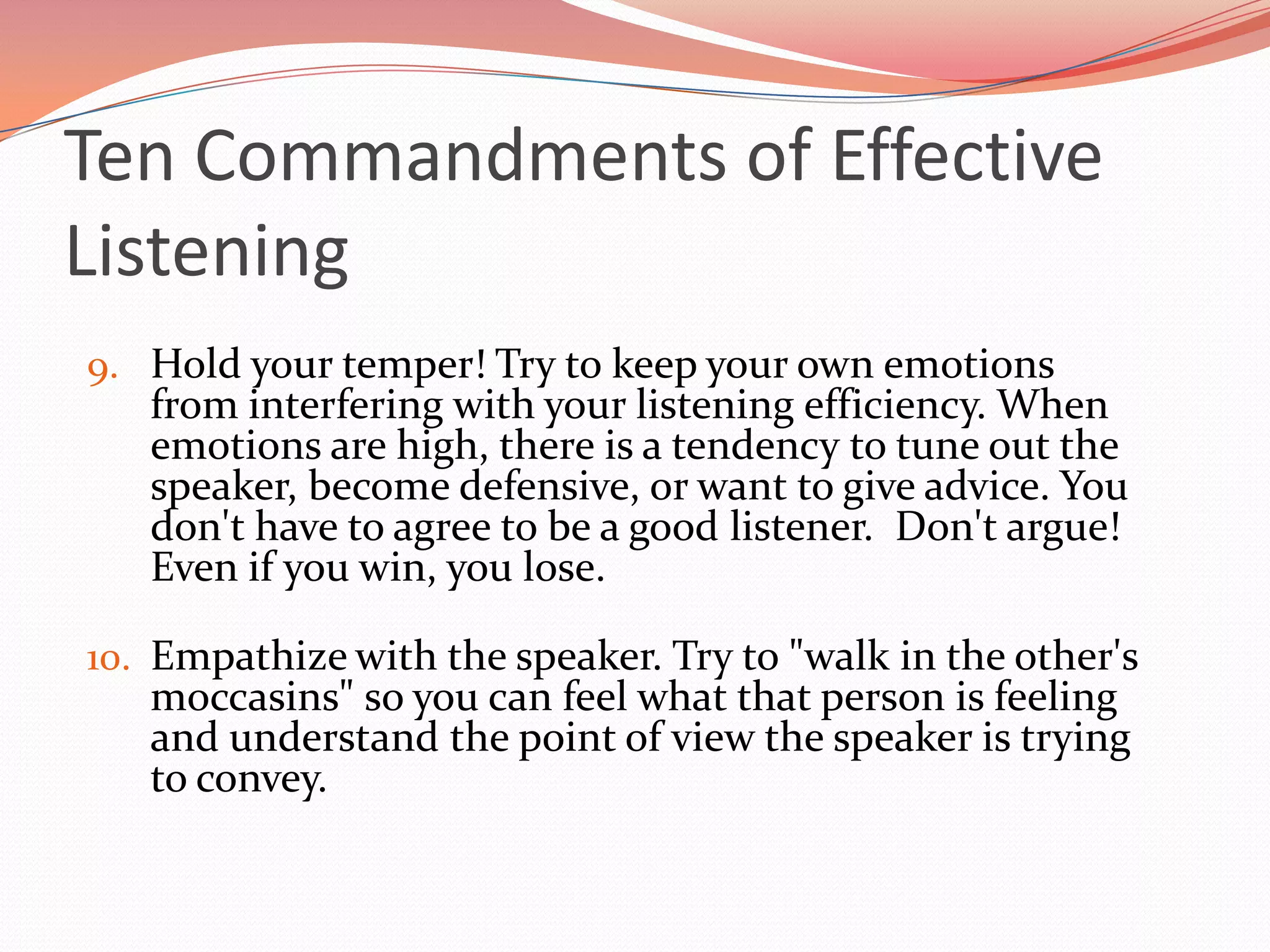 Effective listening | PPTX