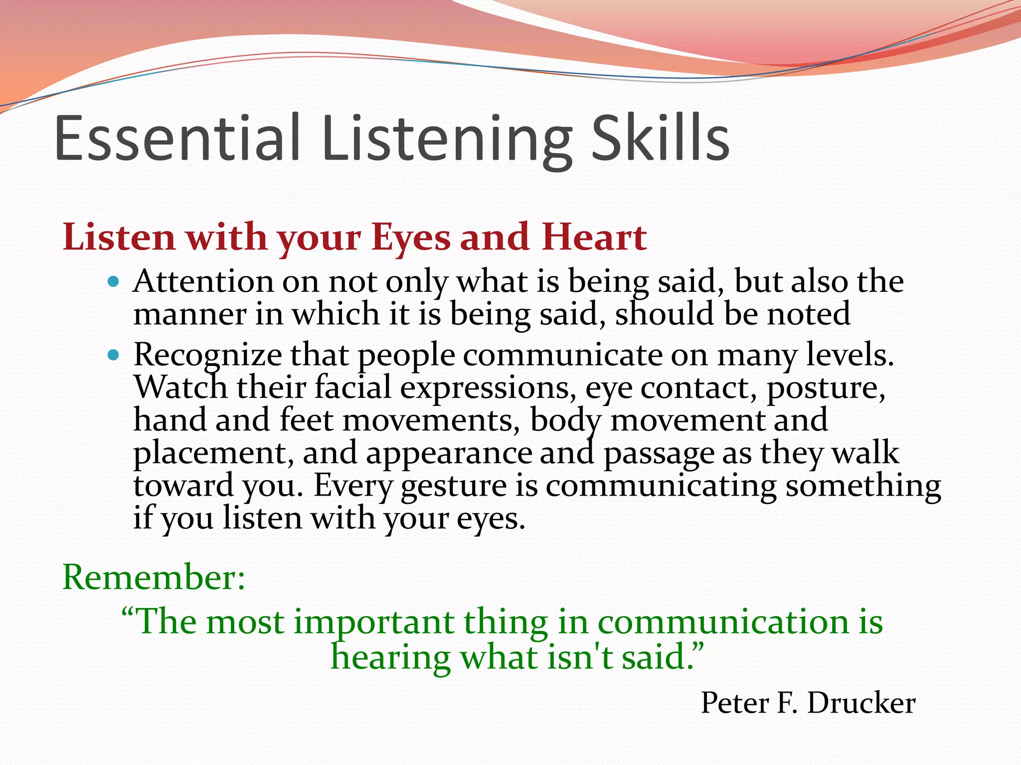 Effective listening | PPTX