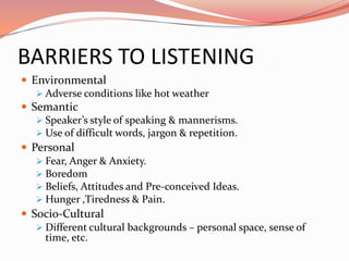 Effective listening | PPTX