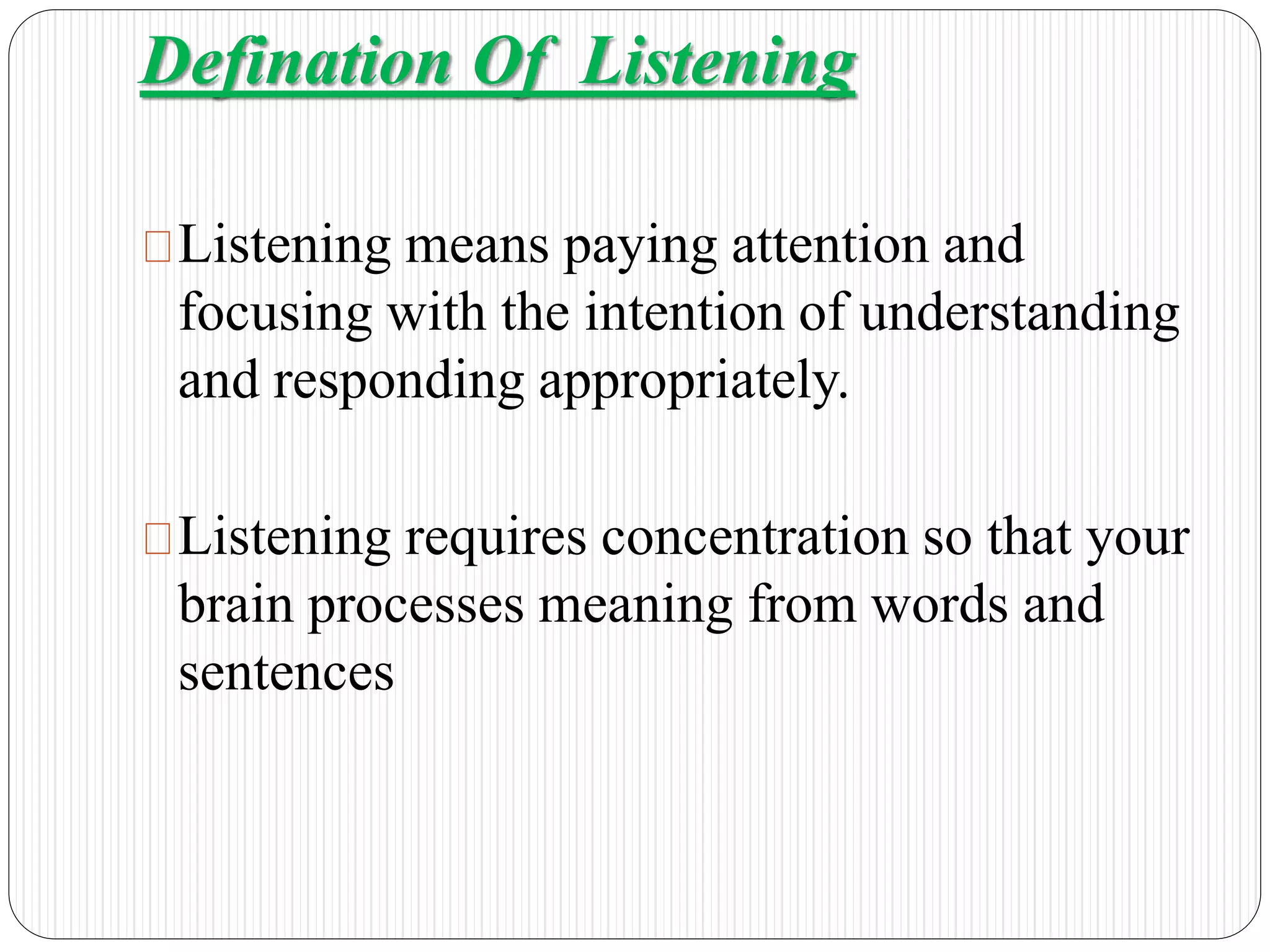 Effective listening | PPTX