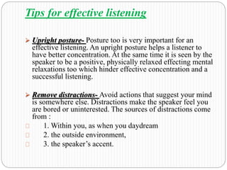Effective listening | PPTX