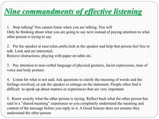 Effective listening | PPTX