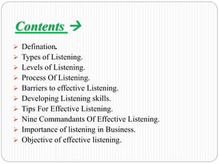 Effective Listening Skills Ppt